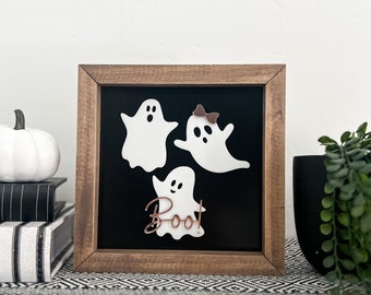 Boo Crew Personalized Family Halloween Sign Family of Ghosts - Etsy