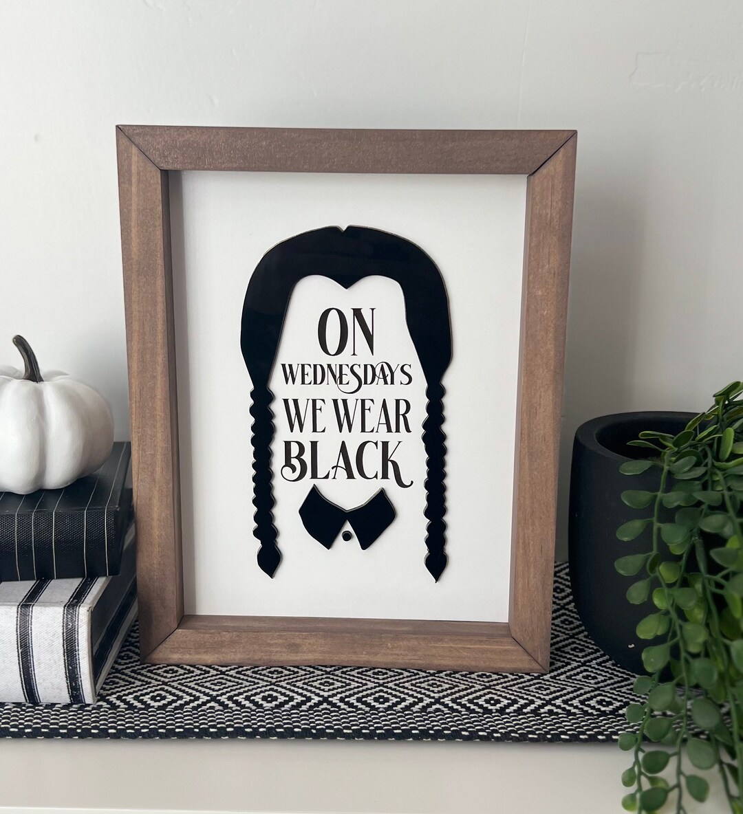 Wednesday Addams Sign, Addams Family Decor, Addams Family Halloween ...