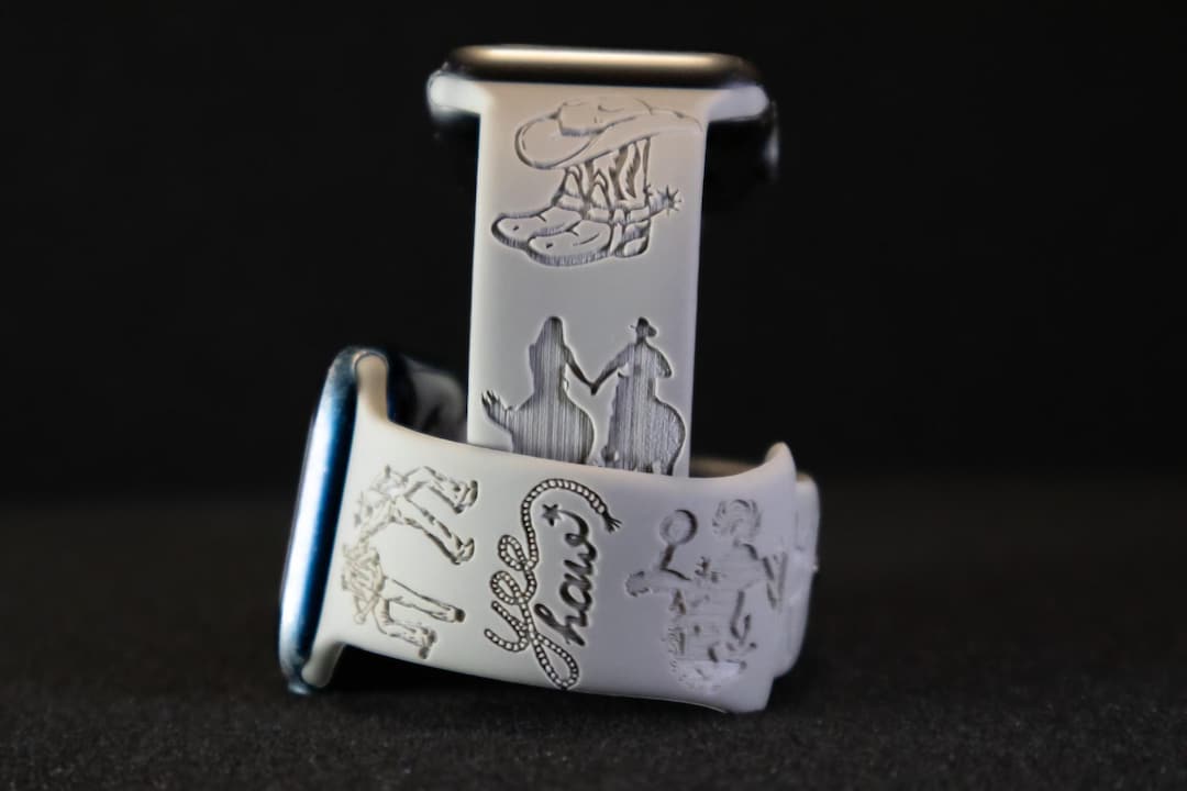 Cowboy | Engraved Silicon Apple Watch Band | Horses | Caballos ...