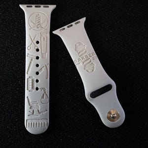 Barber | Engraved Silicon Apple Watch Band| | Personalized - Etsy