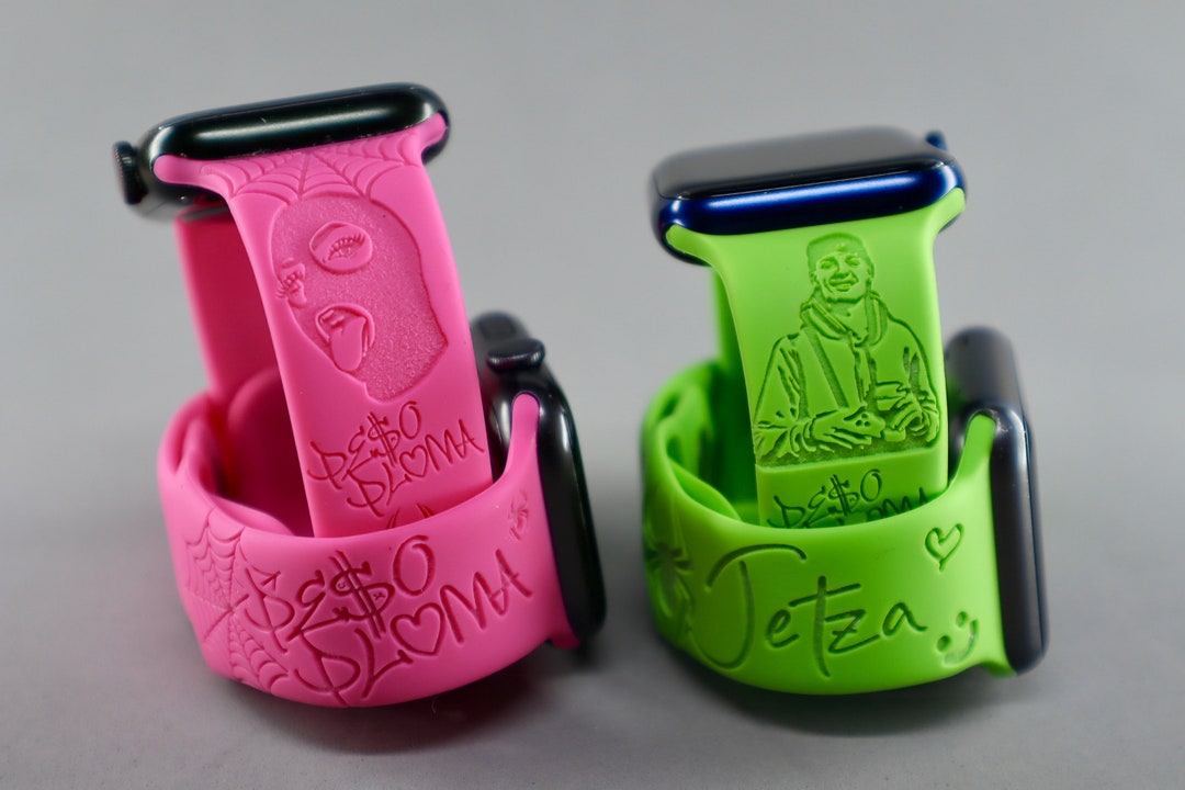 Peso Pluma Doble PP Engraved Silicon Apple Watch Band - Etsy