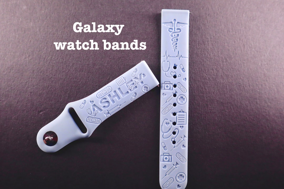 Nurse | Engraved Silicon Galaxy Watch Band| Medical Field| Personalized ...