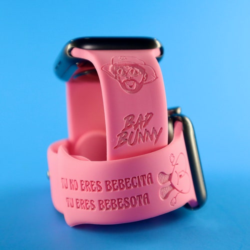 Bad Bunny Engraved Silicon Apple Watch Band - Etsy