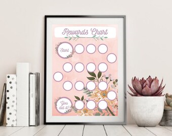 Floral Rewards Chart - Etsy