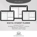 Ultimate Student Digital Planner and Notebook- Monochrome Minimalist ...