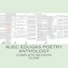 EDUQAS WJEC Poetry Anthology/ Complete Revision Guide/ Poem Analysis ...
