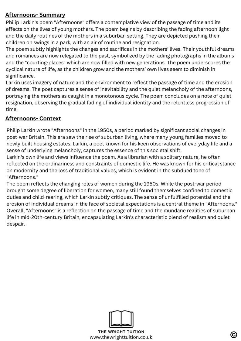 EDUQAS WJEC Poetry Anthology/ Complete Revision Guide/ Poem Analysis ...