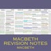 Macbeth GCSE/IGCSE Quote Booklet - Etsy UK