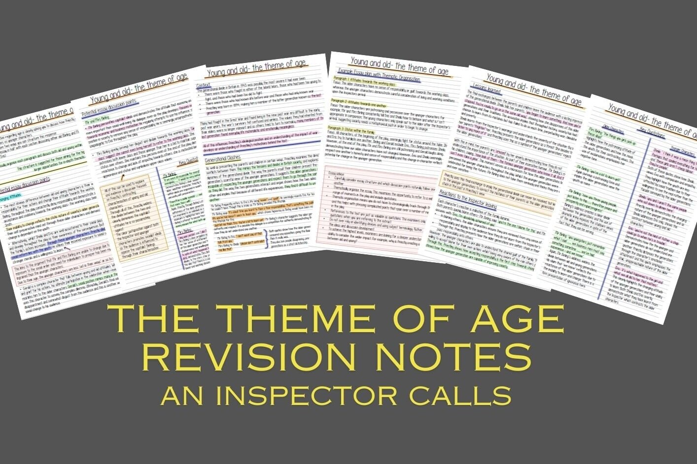 An Inspector Calls Study Guide/ Theme of Age/ Young and Old/ GCSE ...