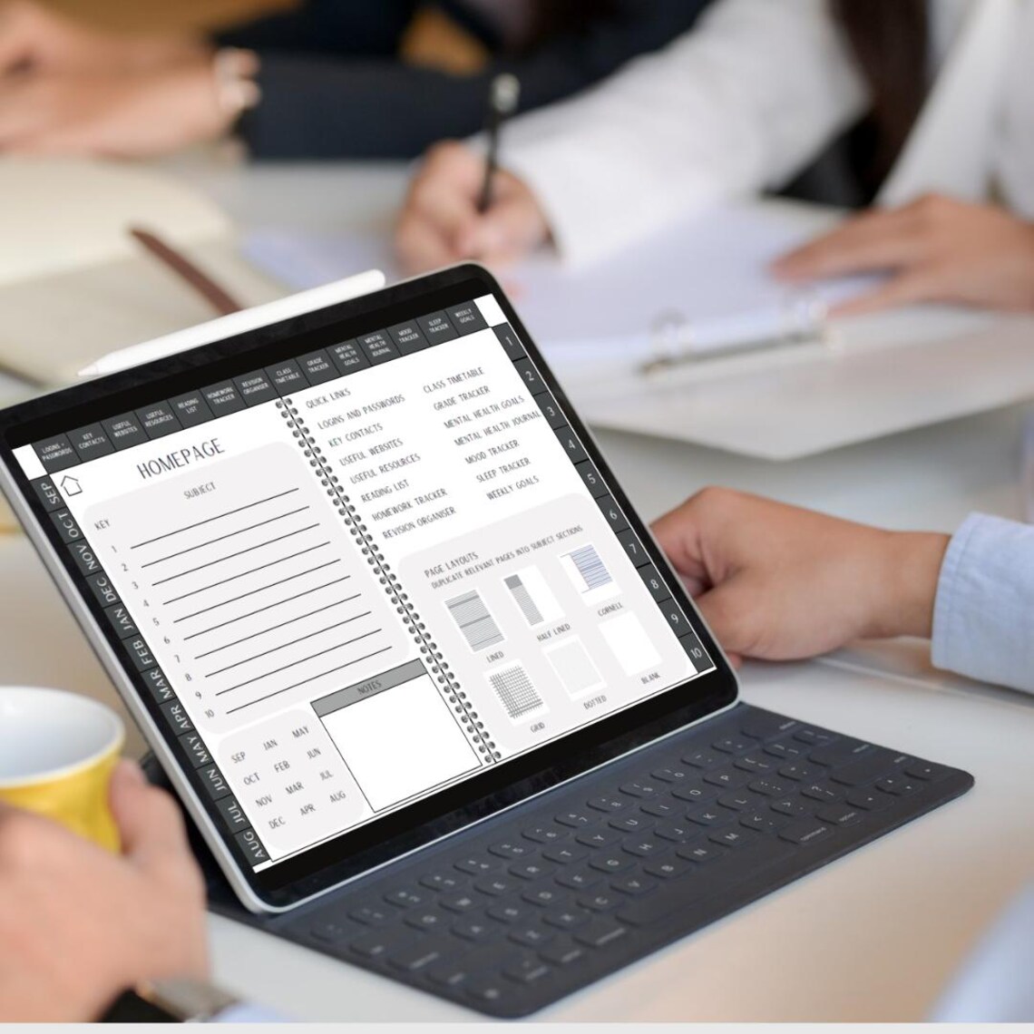 Ultimate Student Digital Planner and Notebook- Monochrome Minimalist ...