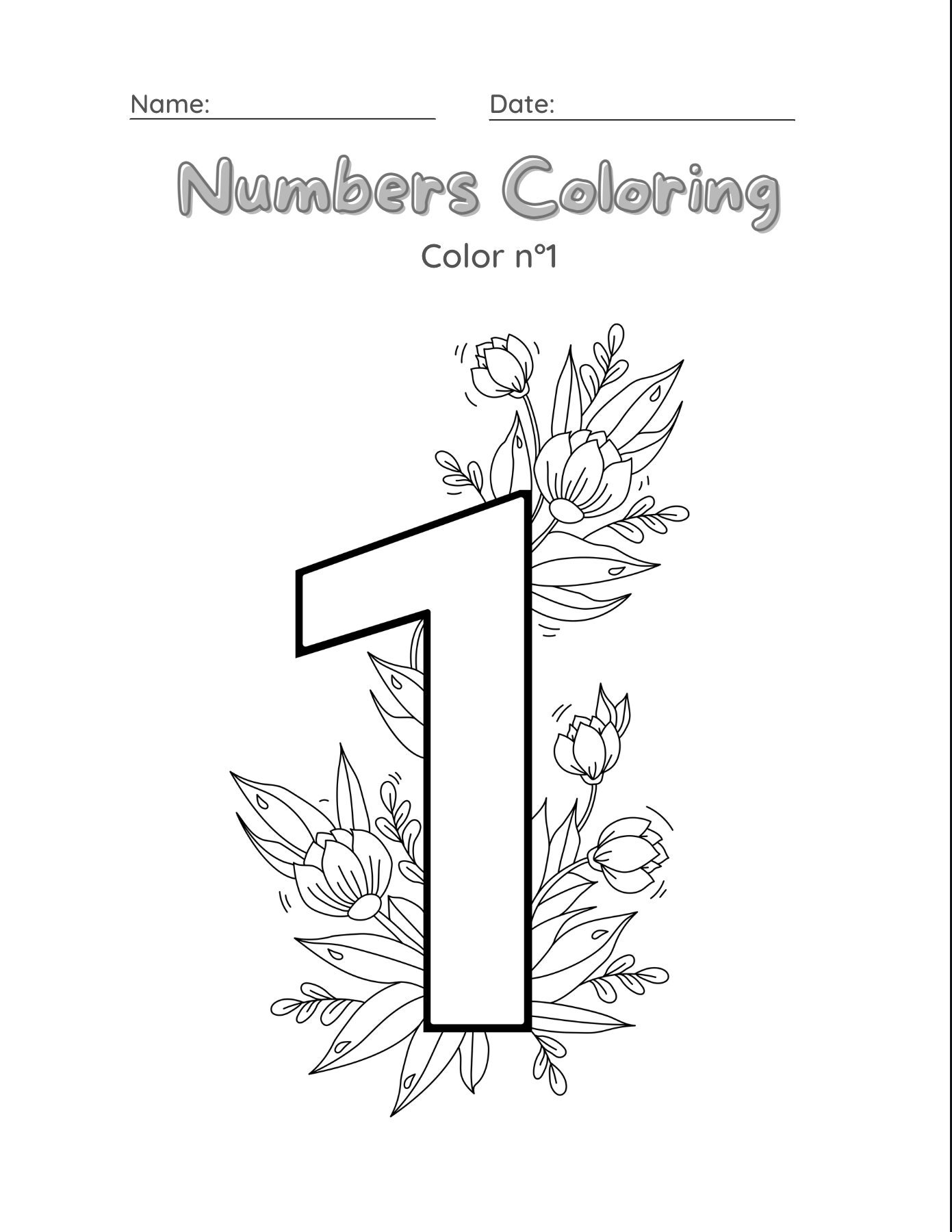 Fun With Numbers Printable Coloring Book - Etsy