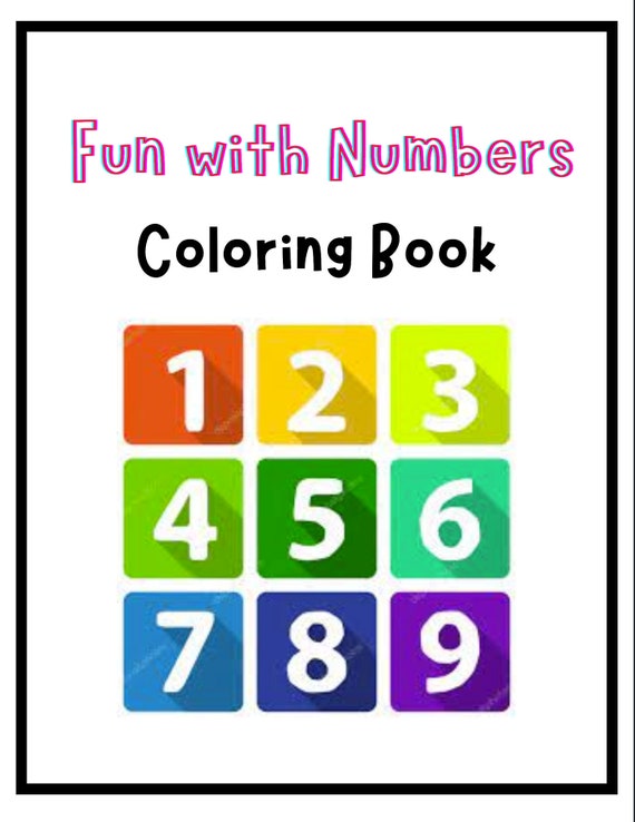 Fun With Numbers Printable Coloring Book - Etsy