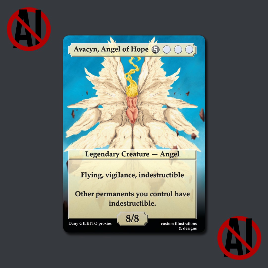 Avacyn Angel of Hope, MTG Proxy Card, Commander Deck or FNM, Full Art ...