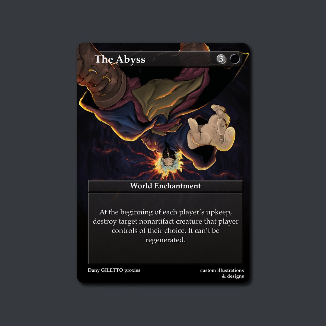The Abyss, MTG Proxy Card, Commander Deck or FNM, Full Art Alter - Etsy