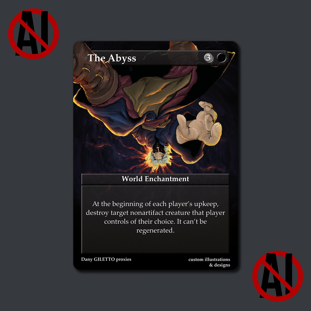The Abyss, MTG Proxy Card, Commander Deck or FNM, Full Art Alter - Etsy