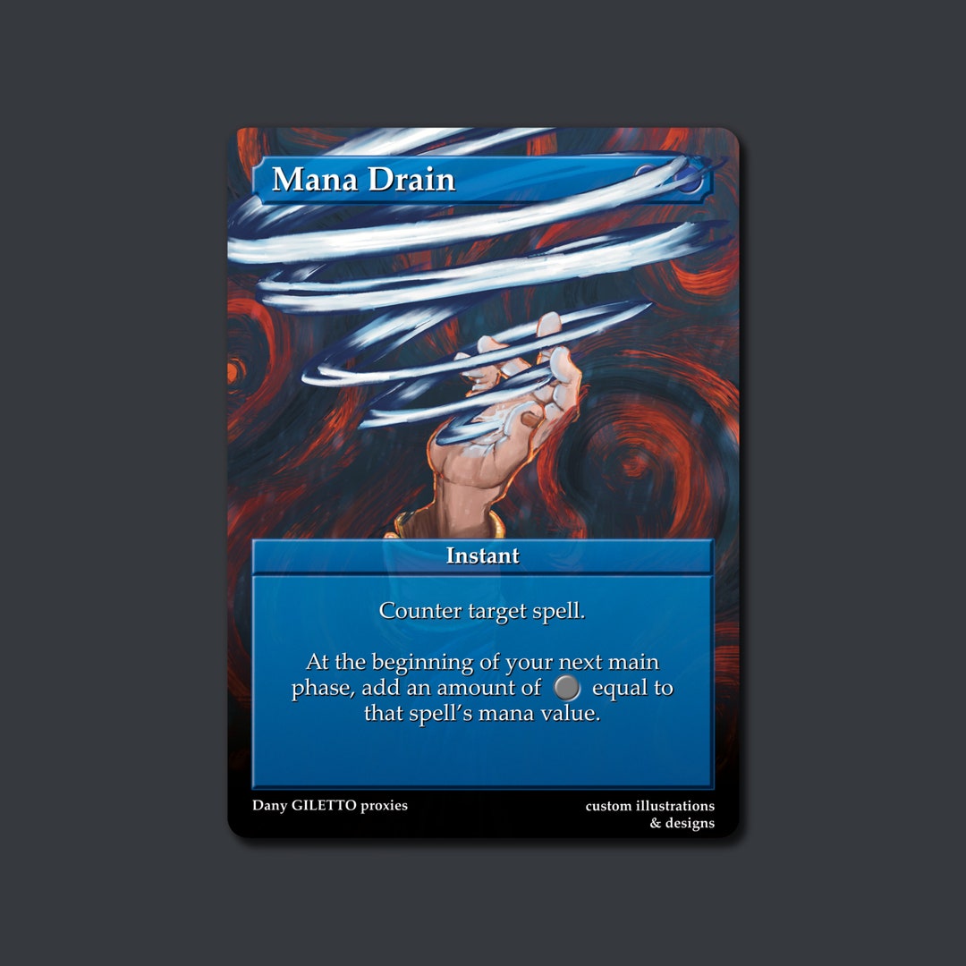 Mana Drain MTG Proxy Card Commander Deck or FNM Full Art - Etsy