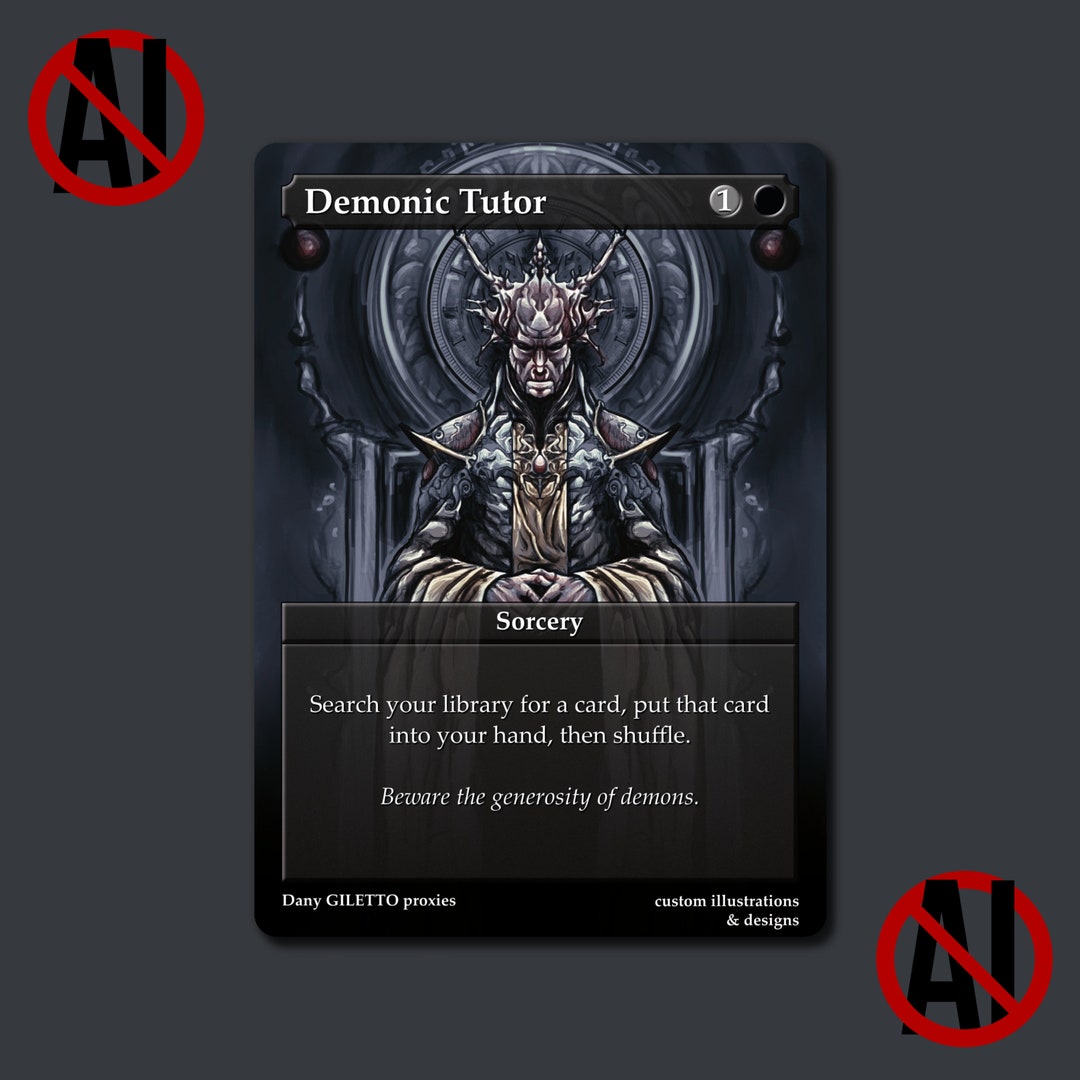 Demonic Tutor, MTG Proxy Card, Commander Deck or FNM, Full Art Alter - Etsy