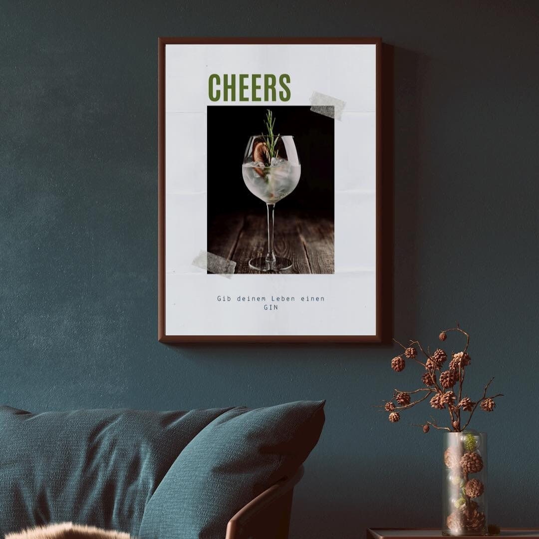 Cheers! GIN Cheers Printable Poster Art Digital Download Poster, Print ...