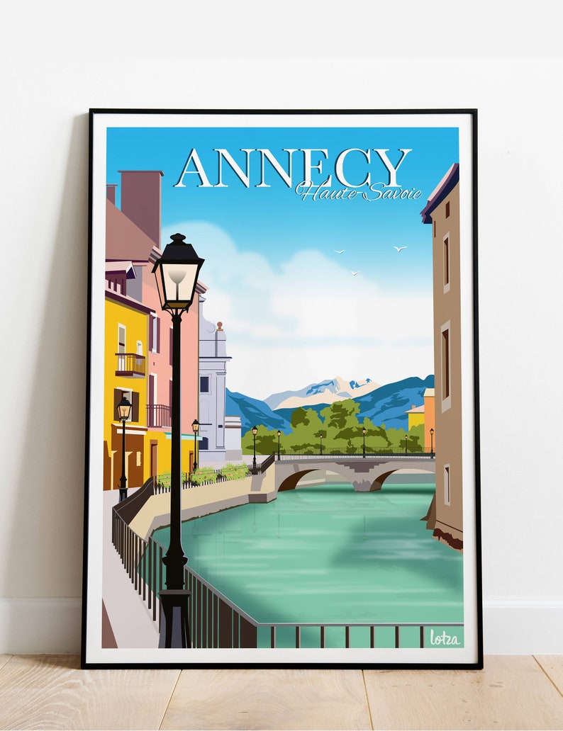 Poster Annecy - Haute-savoie | Vintage Minimalist Poster | Travel ...