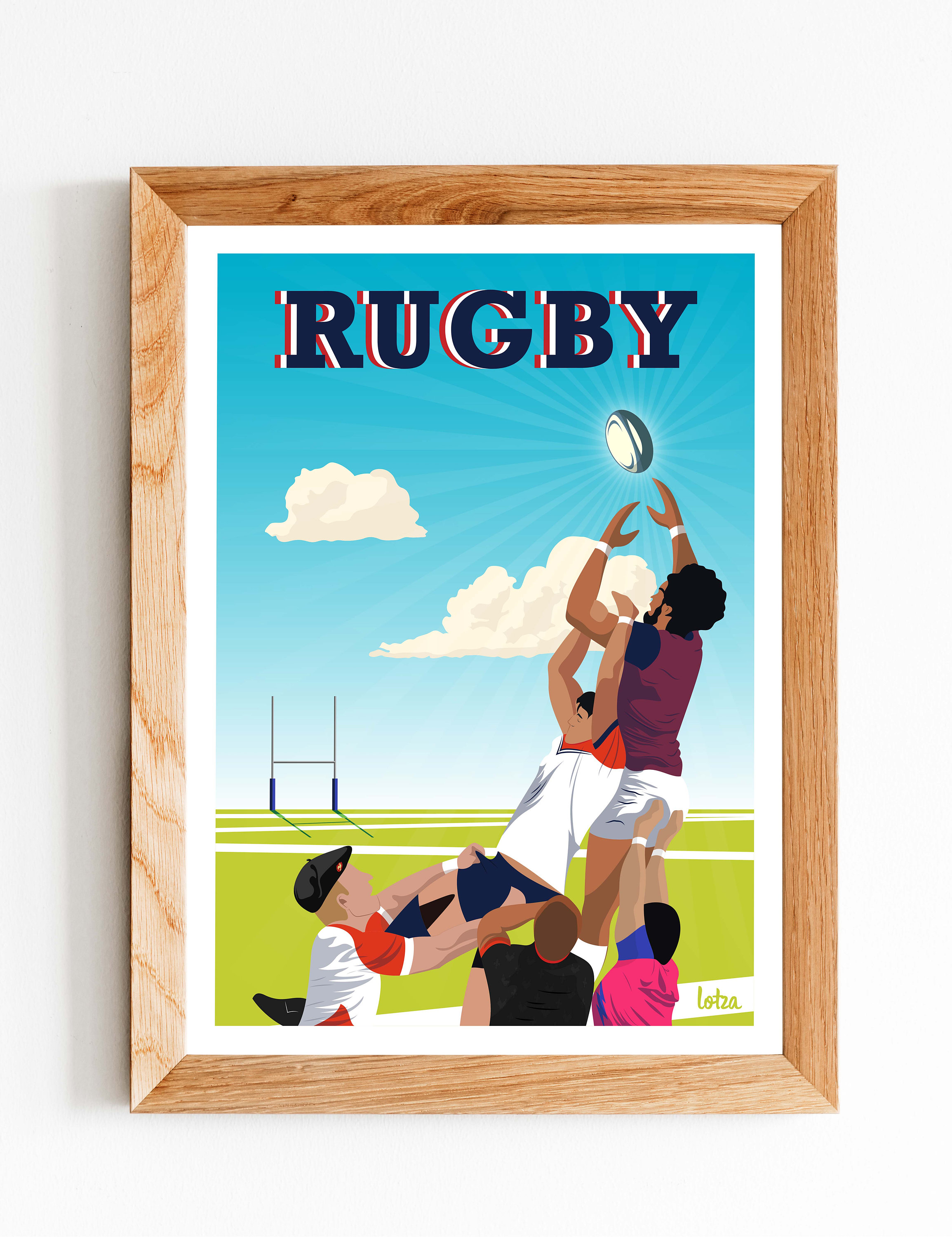 Rugby Poster UCS UBB BO Stade Français Lour Vintage Minimalist Poster ...