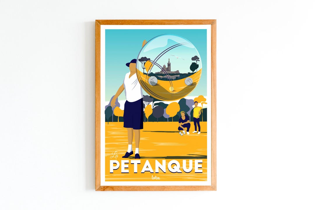 Petanque Poster - Sport | Minimalist Vintage Poster | Travel Poster ...