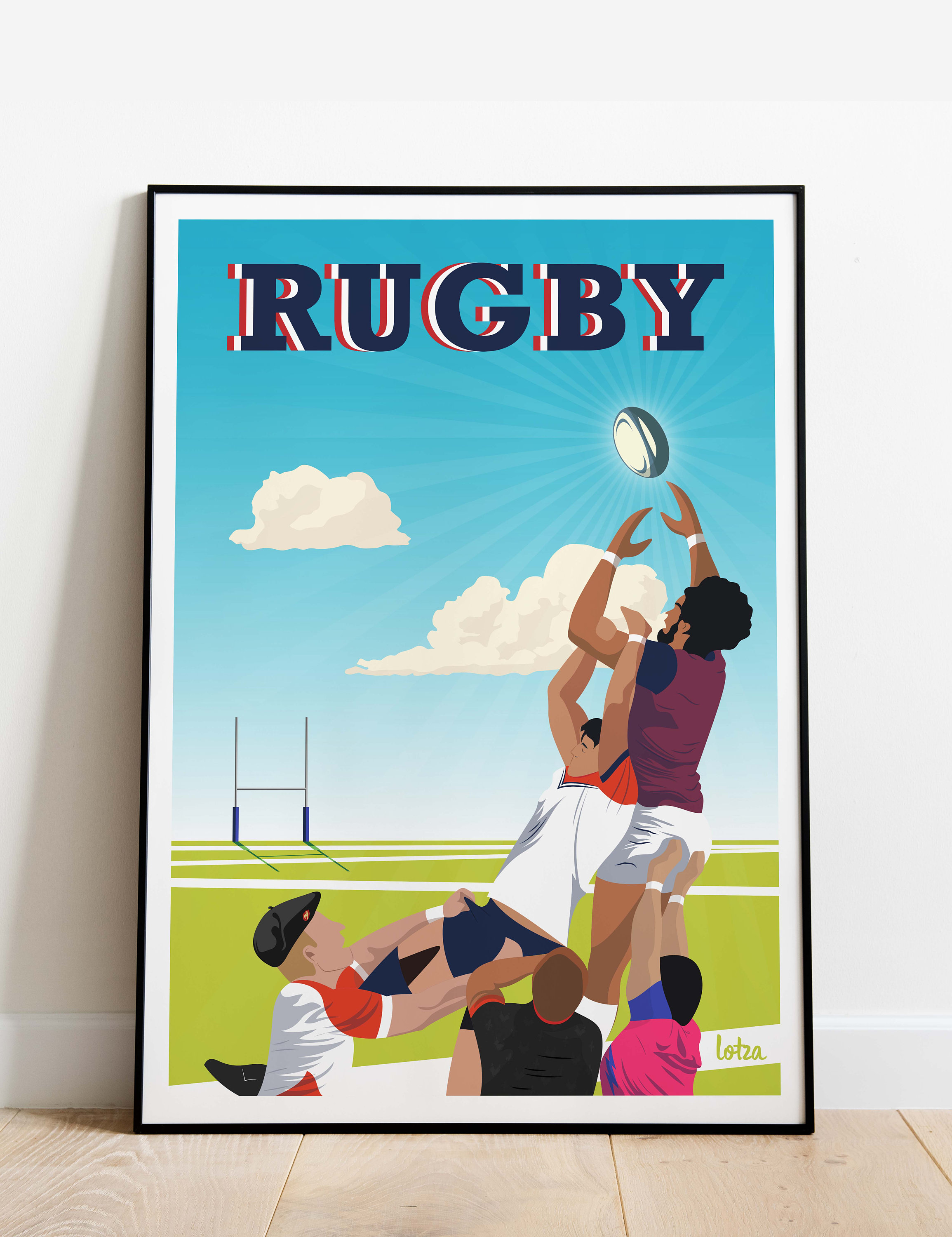 Rugby Poster UCS UBB BO Stade Français Lour Vintage Minimalist Poster ...
