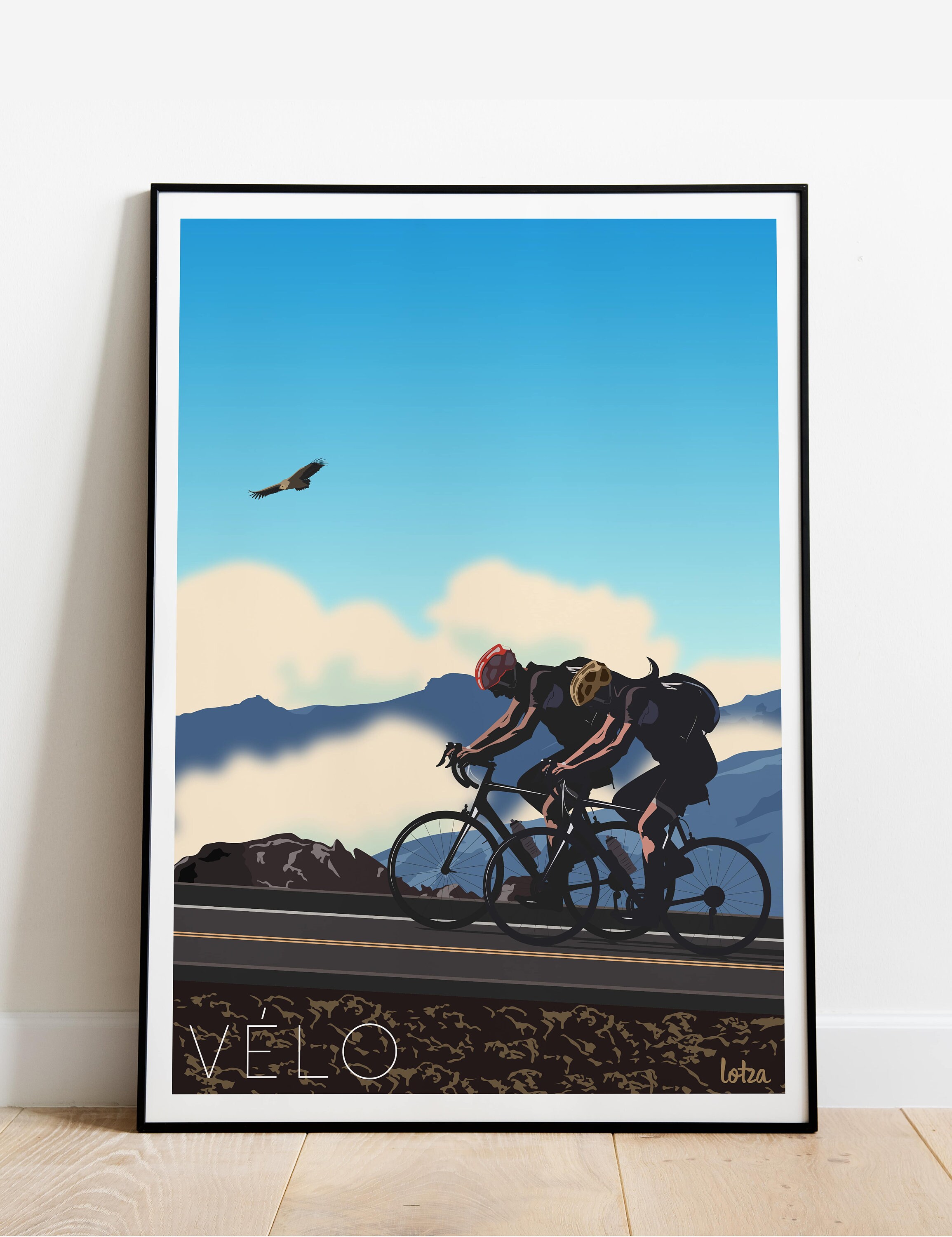 Poster Cycling Sport Mountain Vintage Minimalist Poster Travel Poster ...