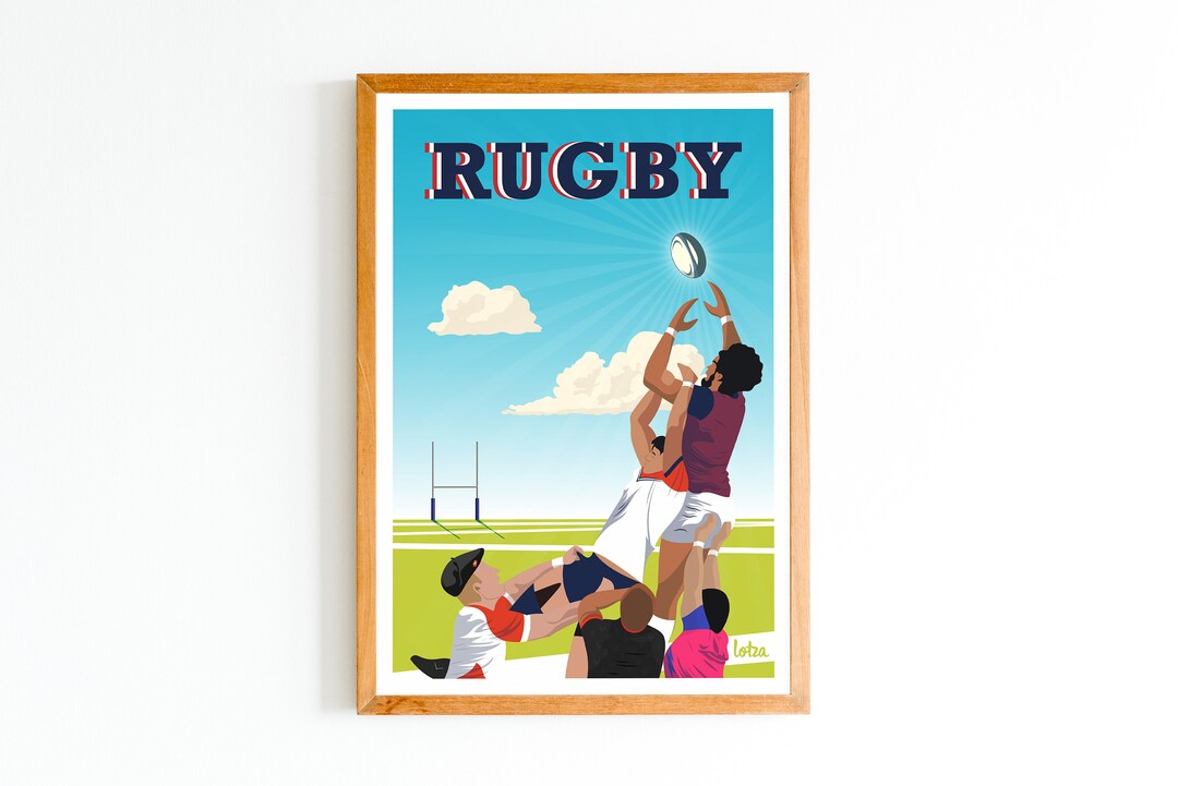 Rugby Poster - UCS - UBB - BO - Stade Français - Lourdes - | Minimalist ...