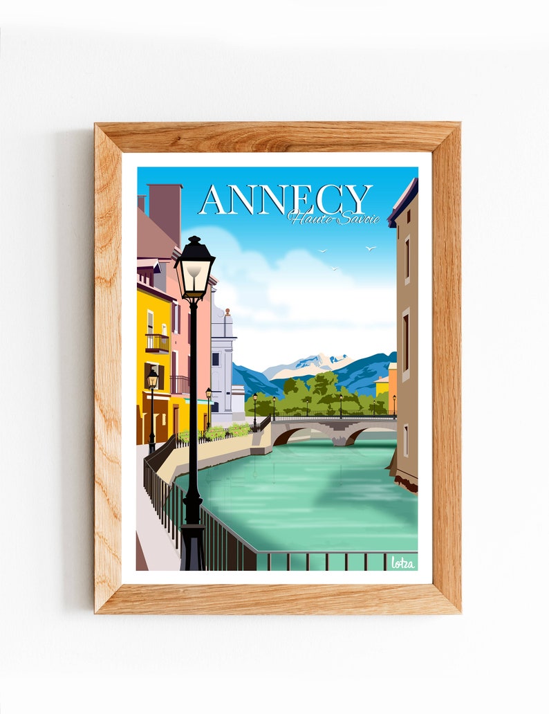 Poster Annecy - Haute-savoie | Vintage Minimalist Poster | Travel ...