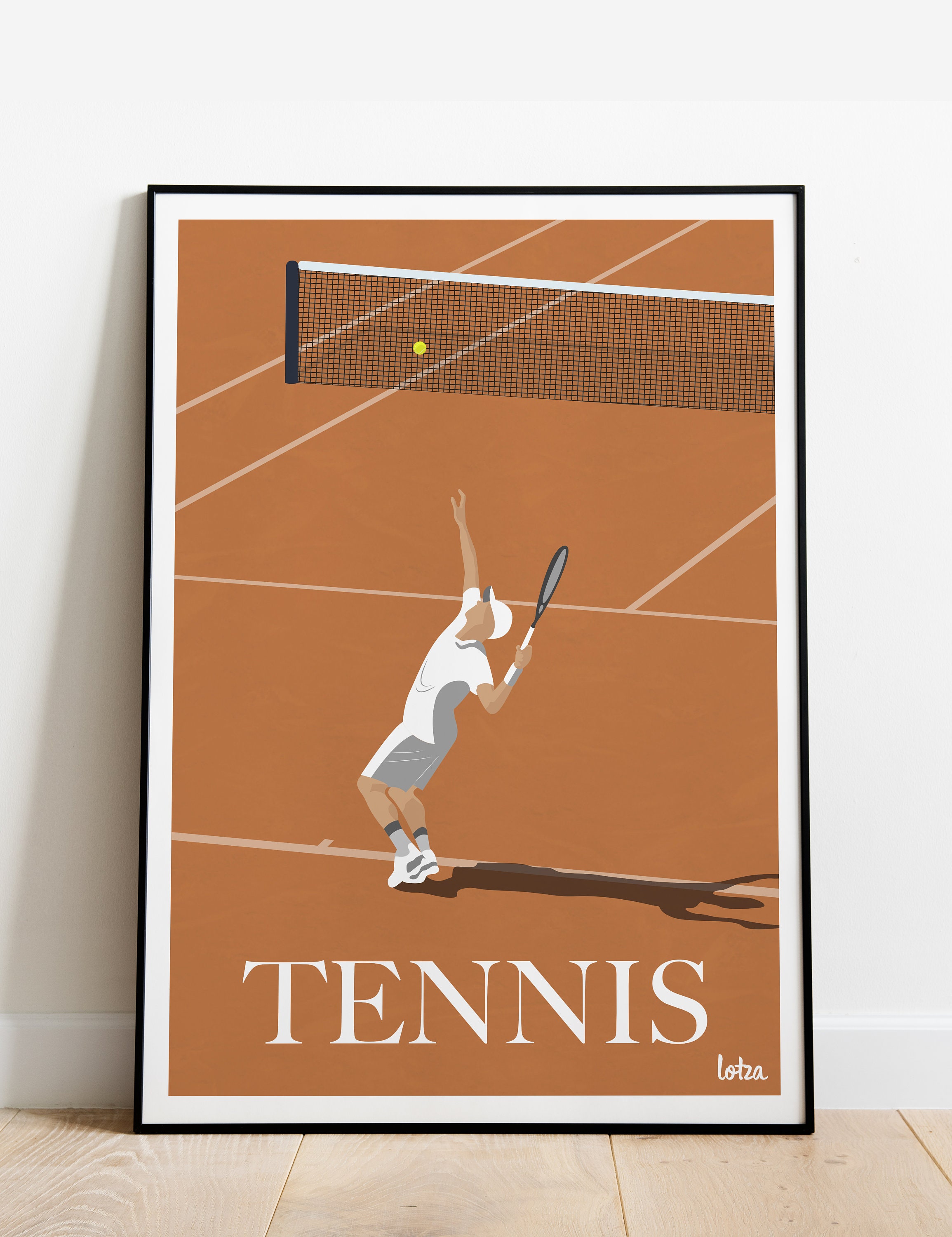 Tennis Poster (roland Garros Version) - | Vintage Minimalist Poster ...