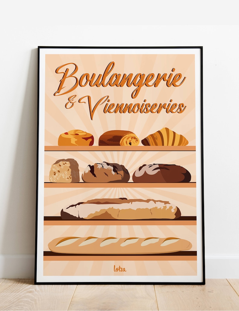 Bakery & Viennoiseries Poster - Bread, Chocolate, Croissant | Travel ...