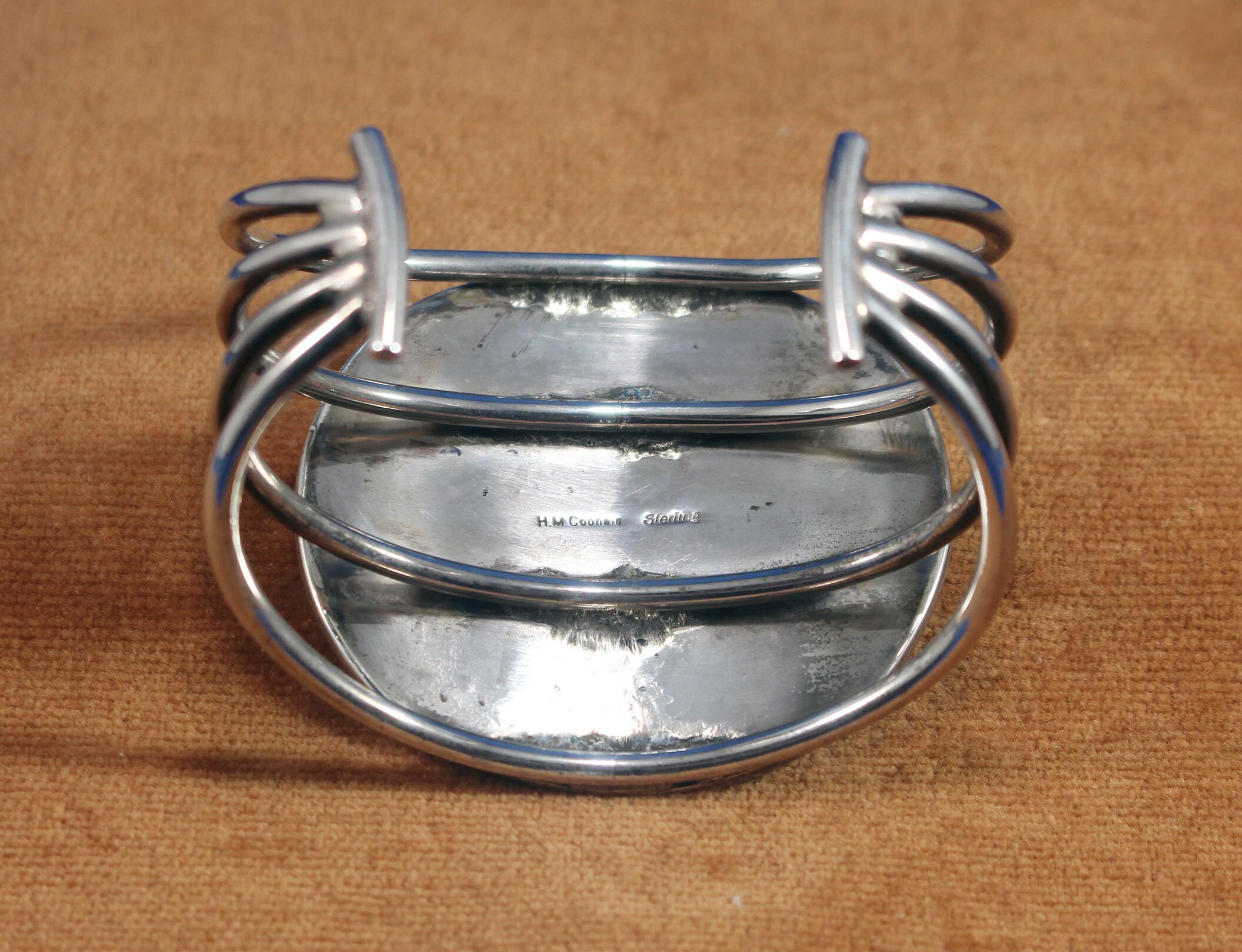 Zuni Knifewing Birdman Cuff Bracelet, Vintage Large Artisan Stamped ...
