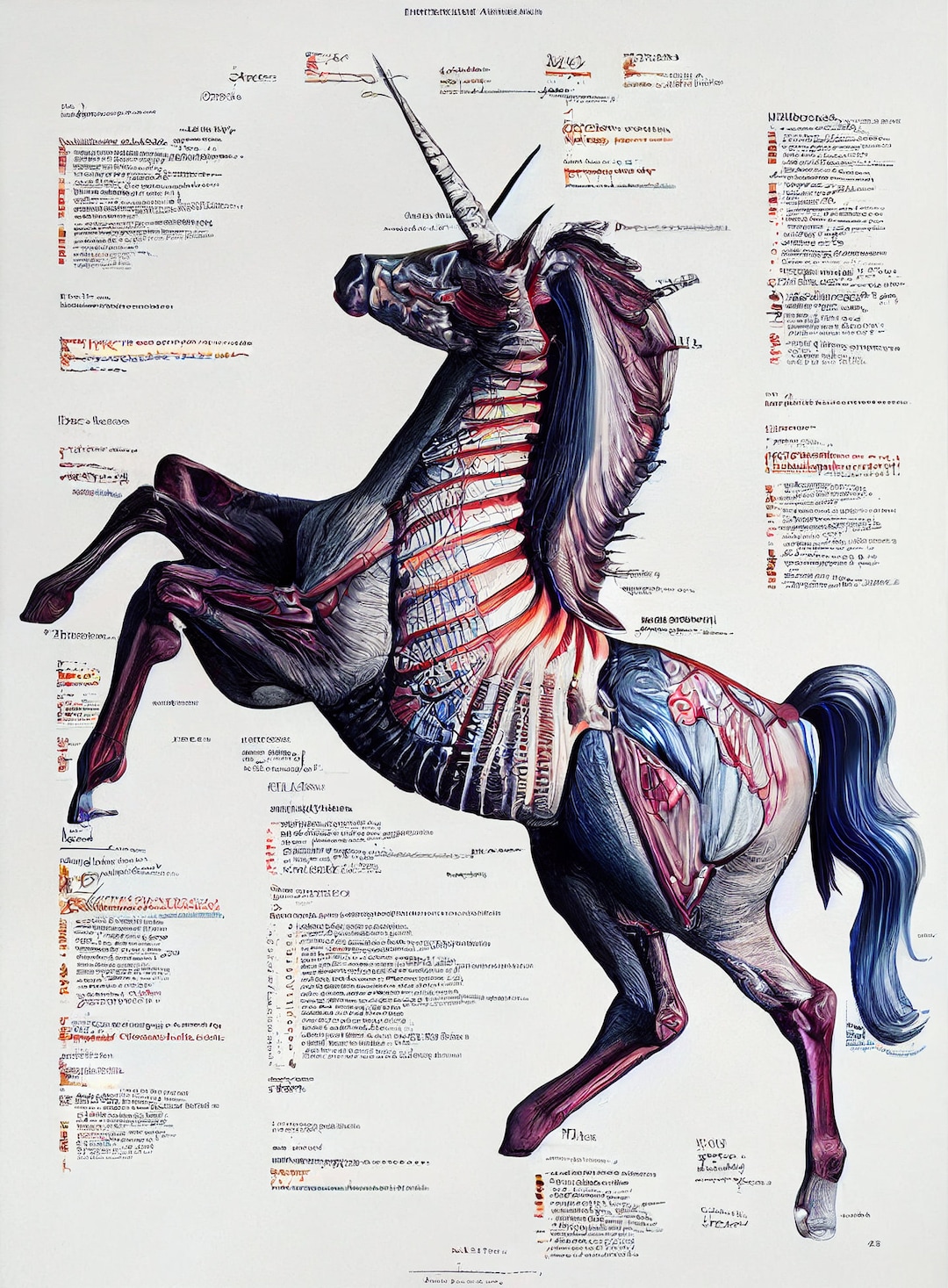 Unicorn Anatomy - Etsy