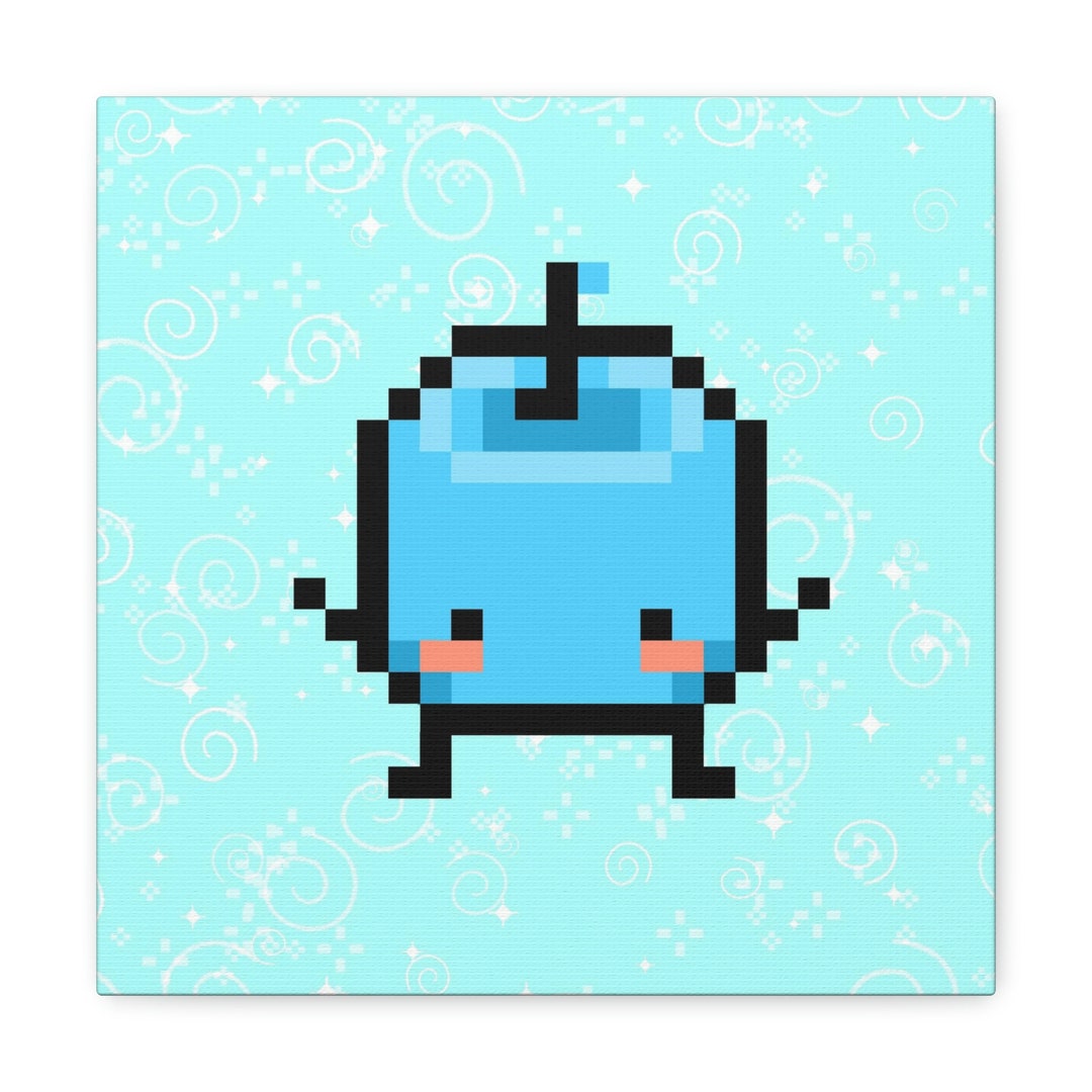 Light Blue Junimo Digital Painting on Matte Canvas - Etsy