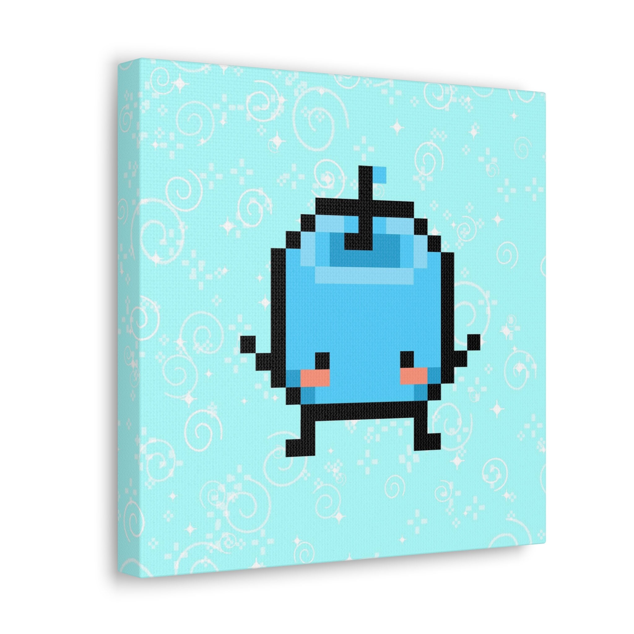Light Blue Junimo Digital Painting on Matte Canvas - Etsy