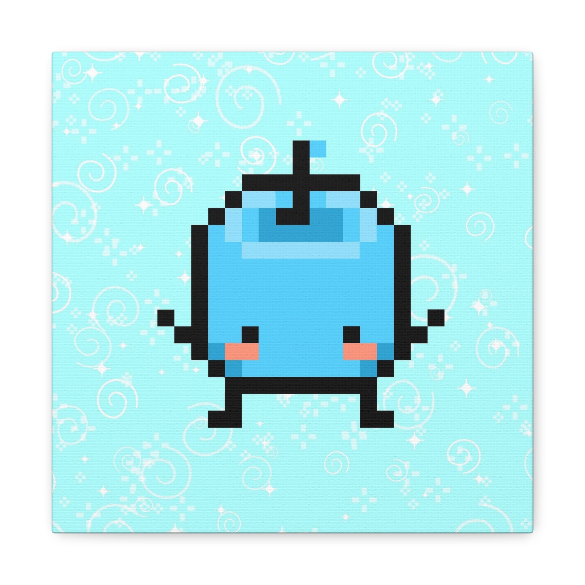 Light Blue Junimo Digital Painting on Matte Canvas - Etsy