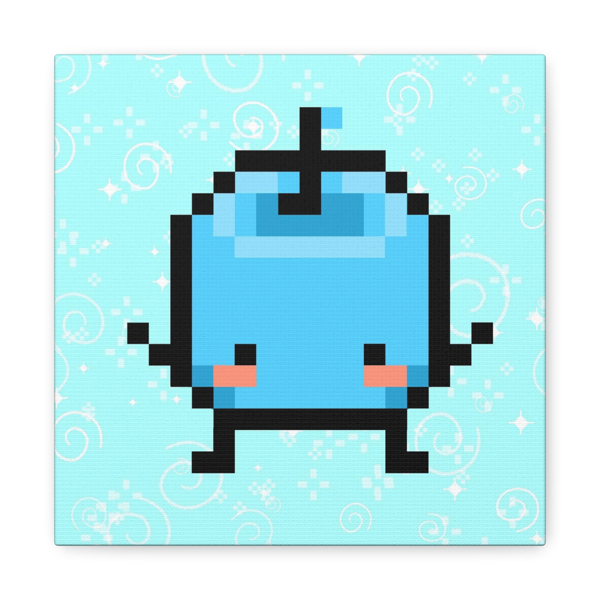 Light Blue Junimo Digital Painting on Matte Canvas - Etsy
