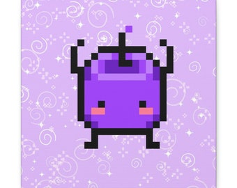 Light Blue Junimo Digital Painting on Matte Canvas - Etsy