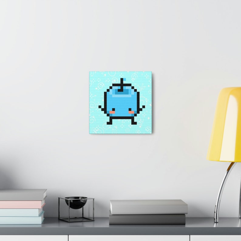 Light Blue Junimo Digital Painting on Matte Canvas - Etsy