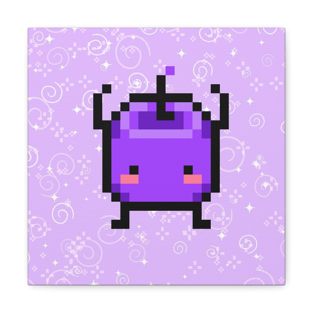 Purple Junimo Digital Painting on Matte Canvas - Etsy