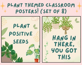 Plant Theme Classroom Posters for Student Motivation and Inspiration ...