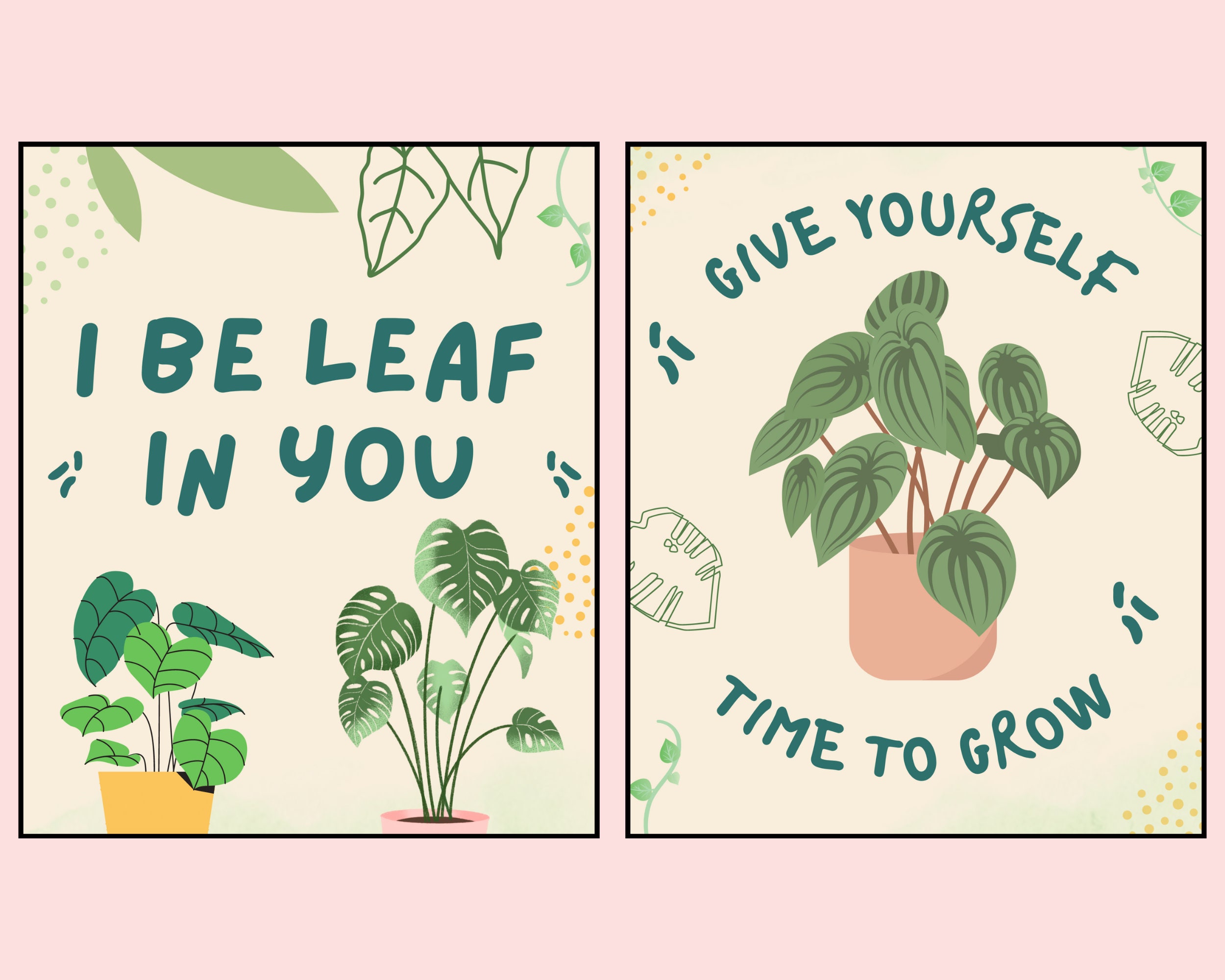 Plant Theme Classroom Posters for Student Motivation and Inspiration ...