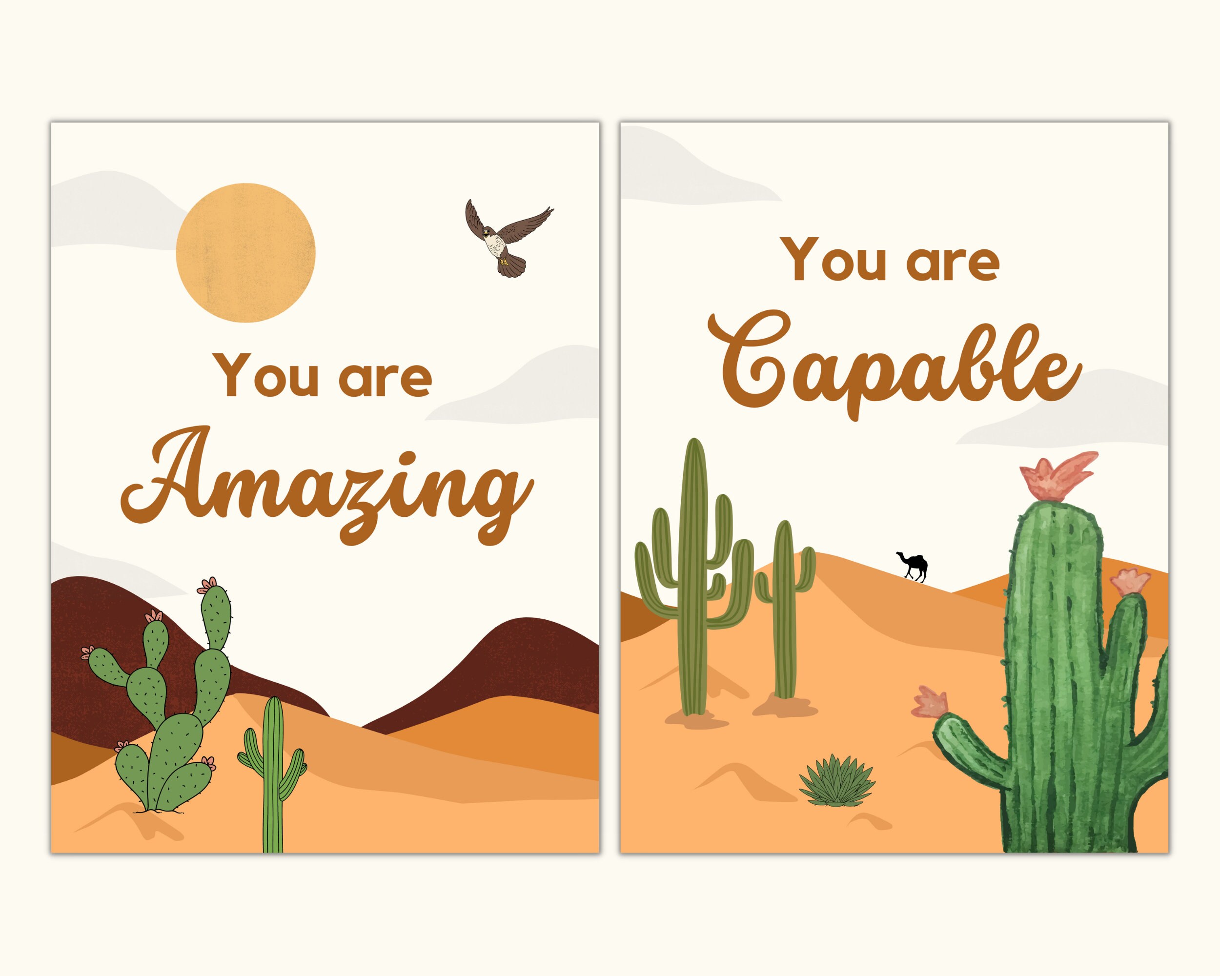 Desert Theme Classroom Posters for Student Motivation and Inspiration ...