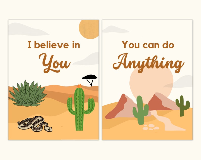 Desert Theme Classroom Posters for Student Motivation and Inspiration ...