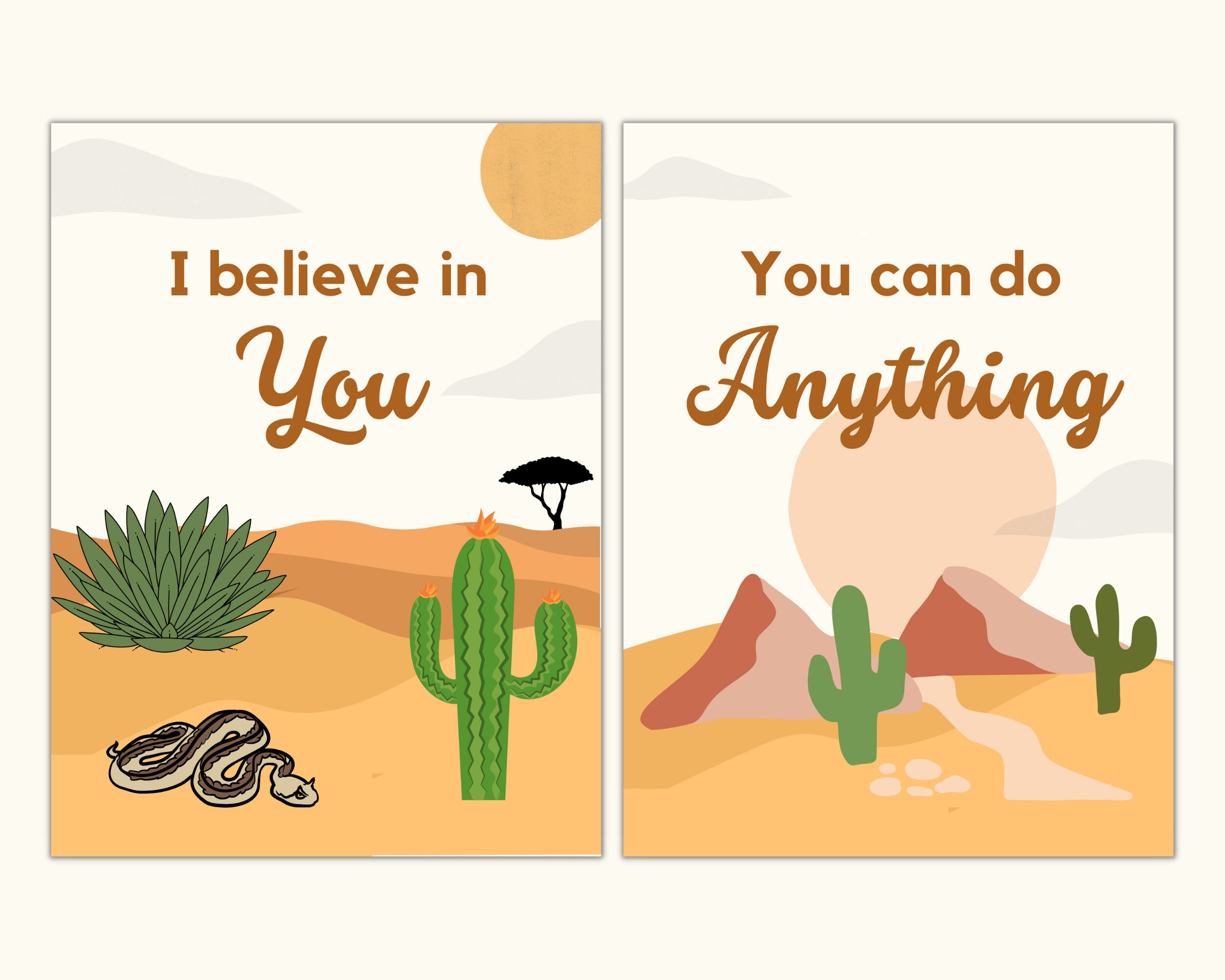 Desert Theme Classroom Posters for Student Motivation and Inspiration ...