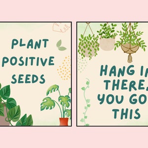 Plant Theme Classroom Posters for Student Motivation and Inspiration ...