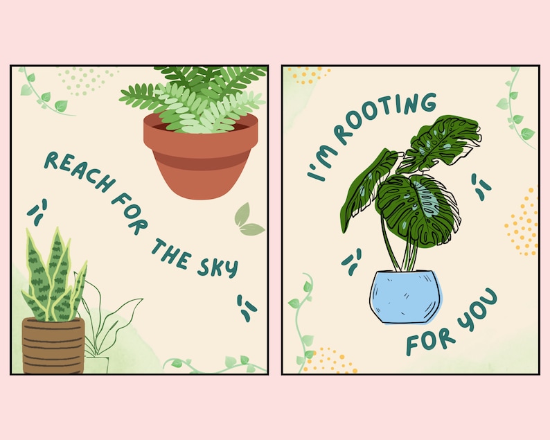 Plant Theme Classroom Posters for Student Motivation and Inspiration ...