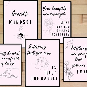 Empowering Growth Mindset Posters for Elementary Classroom: Set of 10 ...