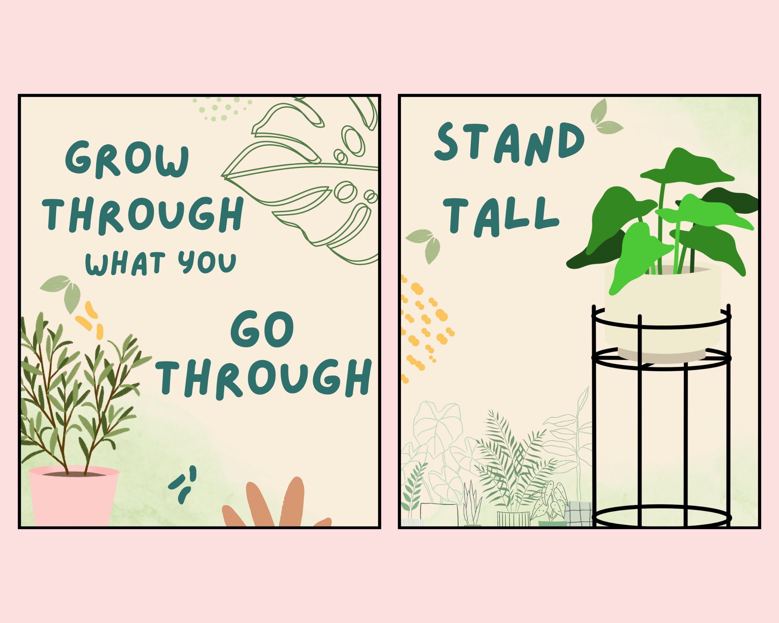 Plant Theme Classroom Posters for Student Motivation and Inspiration ...