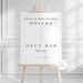 Cocktail Hour and Open Bar Sign Template | Wedding Reception Sign ...